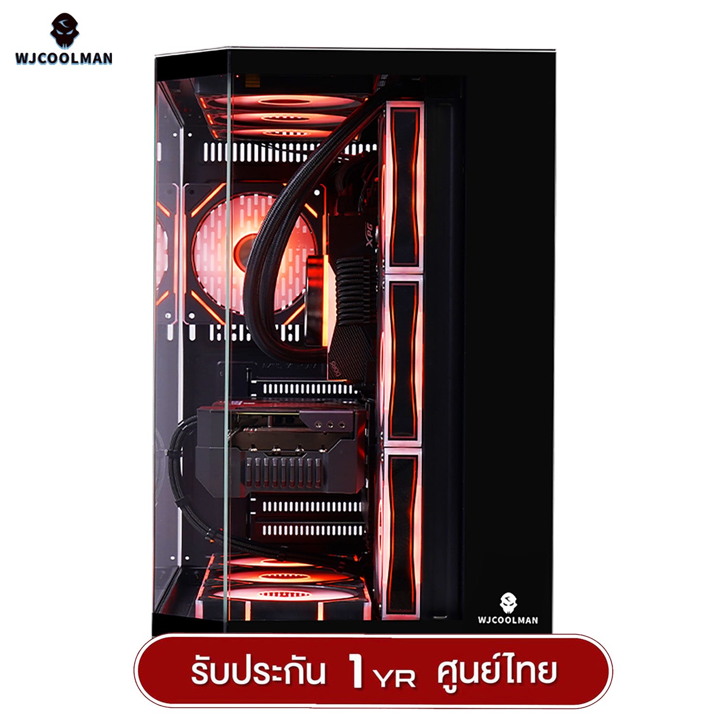 WJCOOLMAN Dreamer Plus Panorama ATX Tempered Glass Gaming Case (No Fan ...
