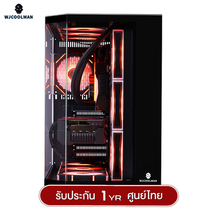 WJCOOLMAN Dreamer Plus Panorama ATX Tempered Glass Gaming Case (No Fan ...