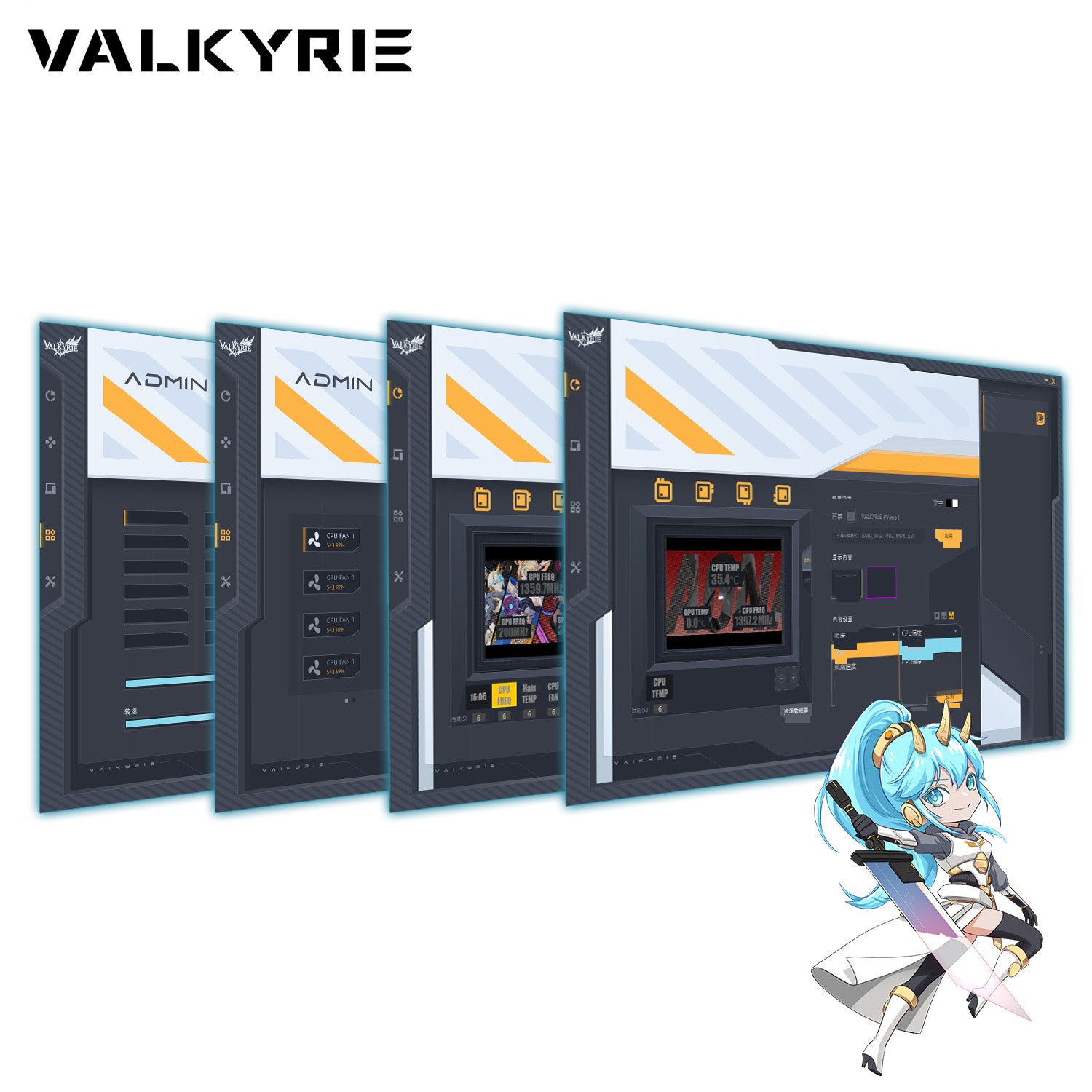Valkyrie E360 Valkyrie LED Screen Liquid Cooling – Gamers Lab TH