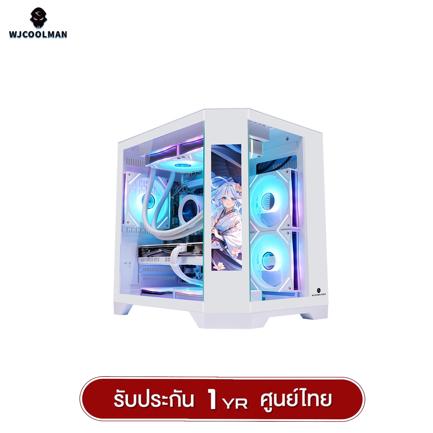เคสคอมพิวเตอร์ WJCOOLMAN Dreamer LCD Mini (No Fan)(AIO240) M-ATX Panor ...