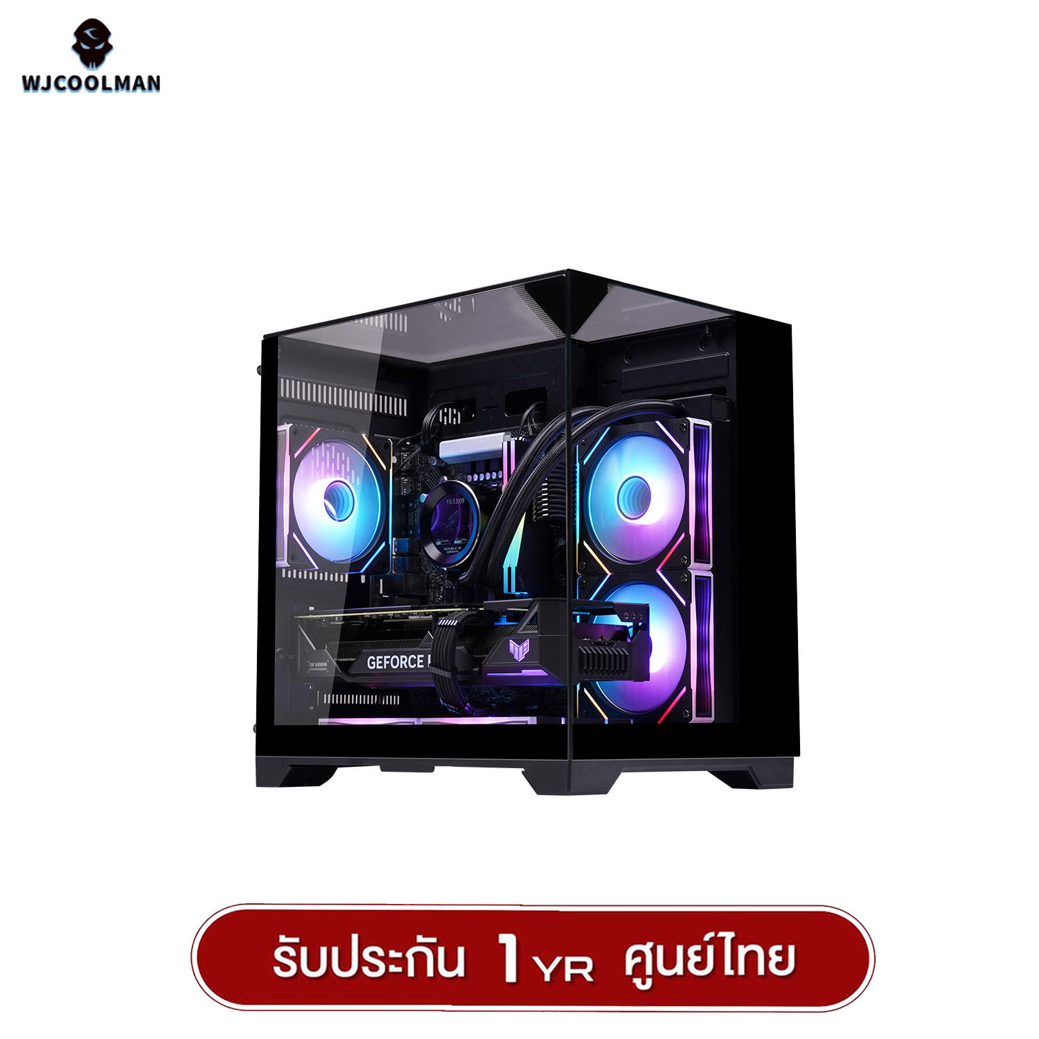 WJCOOLMAN RECKON Mini m-ATX Tempered Glass Gaming Case (No Fan)(AIO240 ...