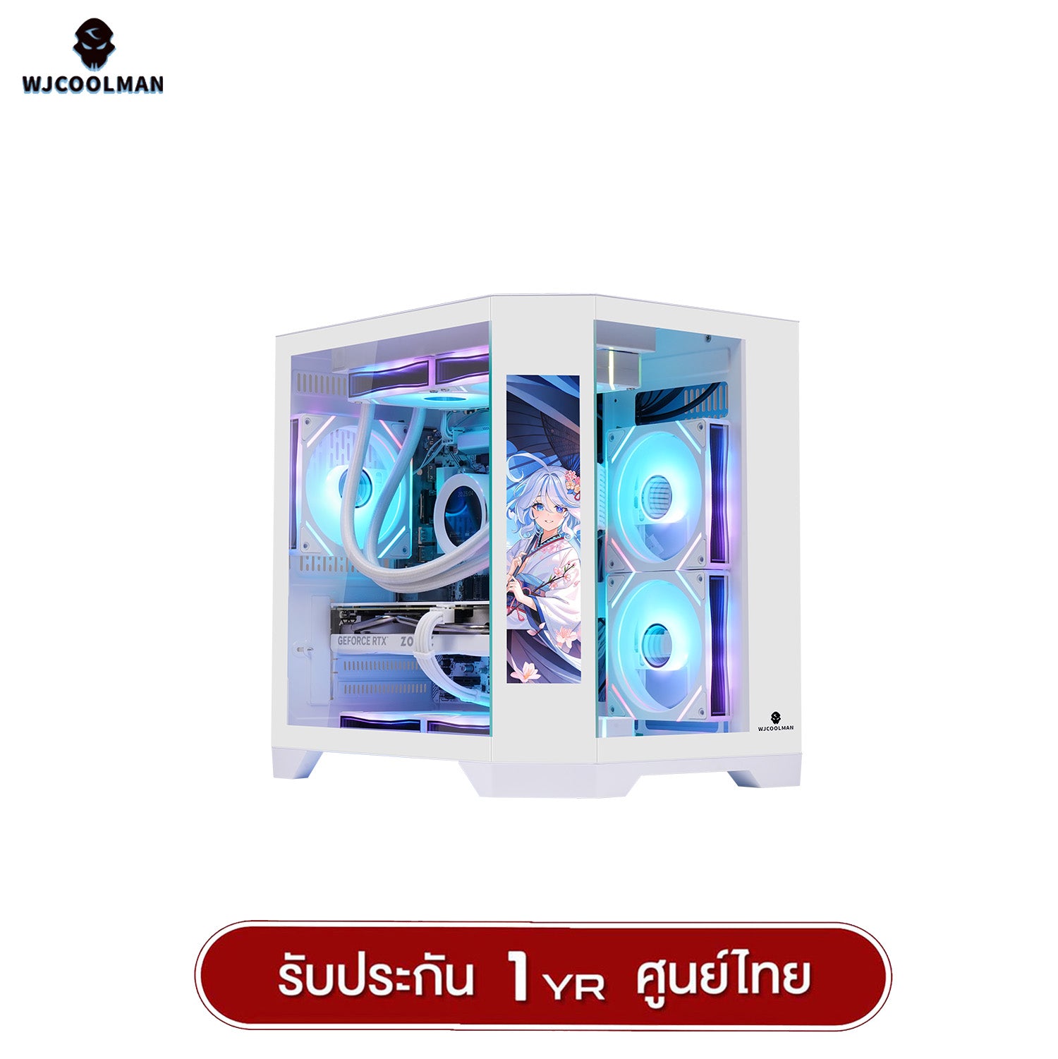 เคสคอมพิวเตอร์ WJCOOLMAN Dreamer LCD Mini (No Fan)(AIO240) M-ATX Panor ...