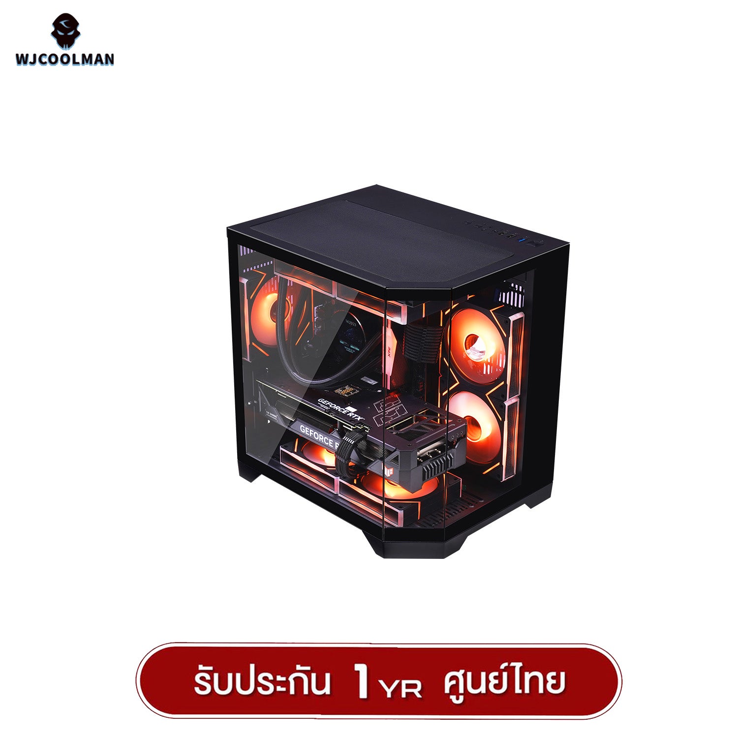 WJCOOLMAN Dreamer Mini Panorama M-ATX Tempered Glass Gaming Case (No F ...