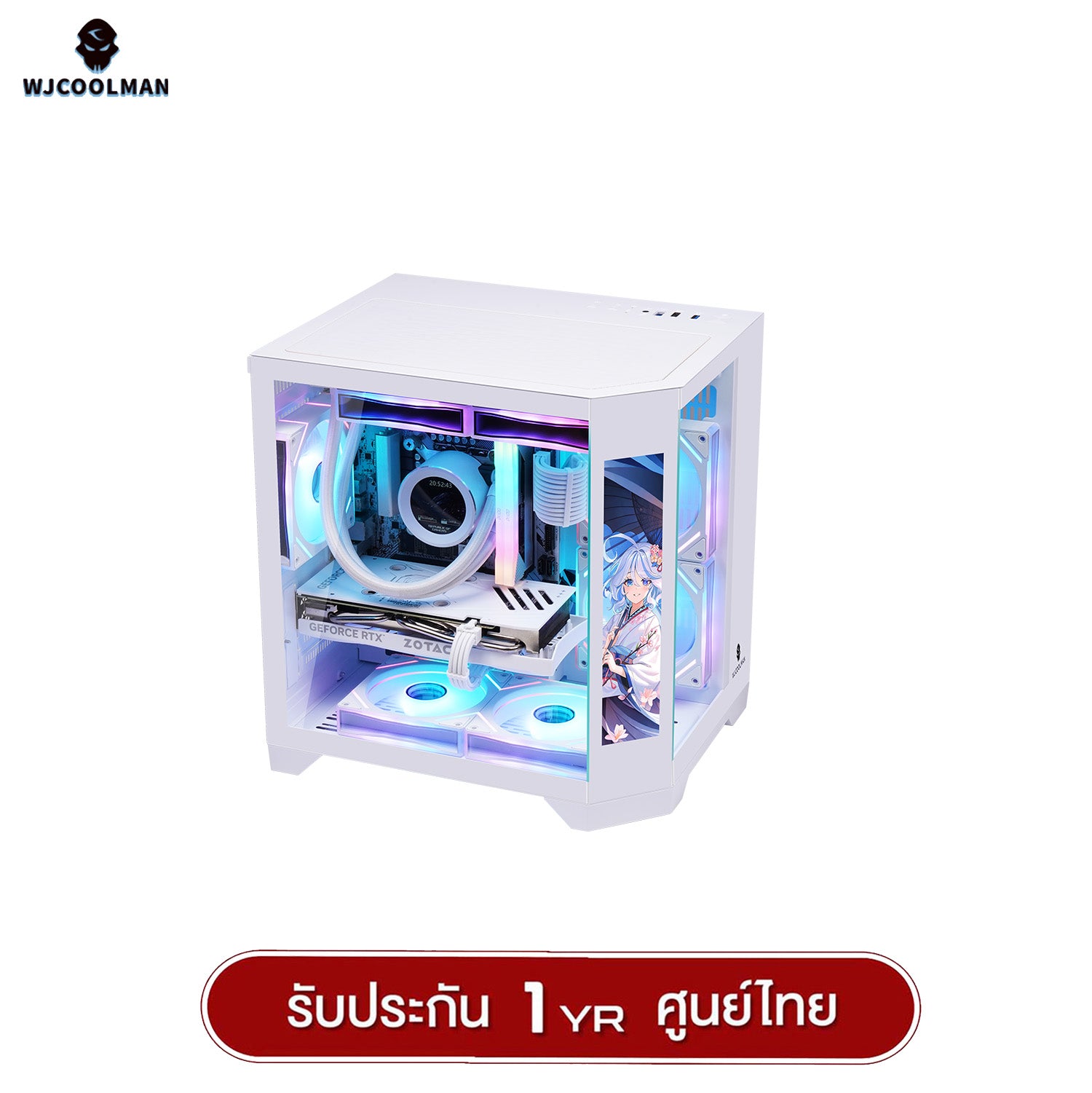 เคสคอมพิวเตอร์ WJCOOLMAN Dreamer LCD Mini (No Fan)(AIO240) M-ATX Panor ...