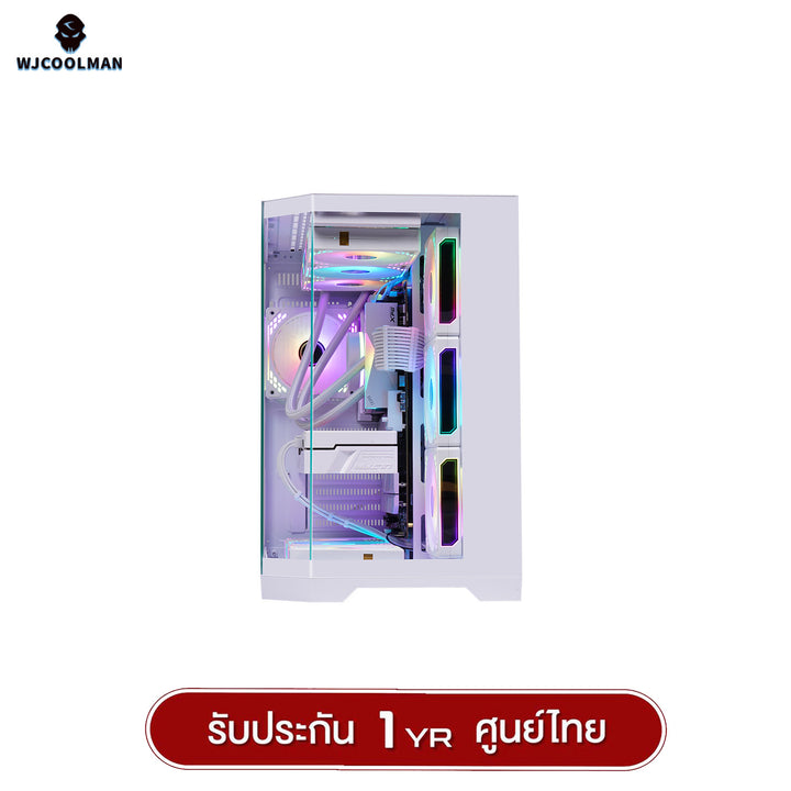 WJCOOLMAN Dreamer Plus Panorama ATX Tempered Glass Gaming Case (No Fan ...