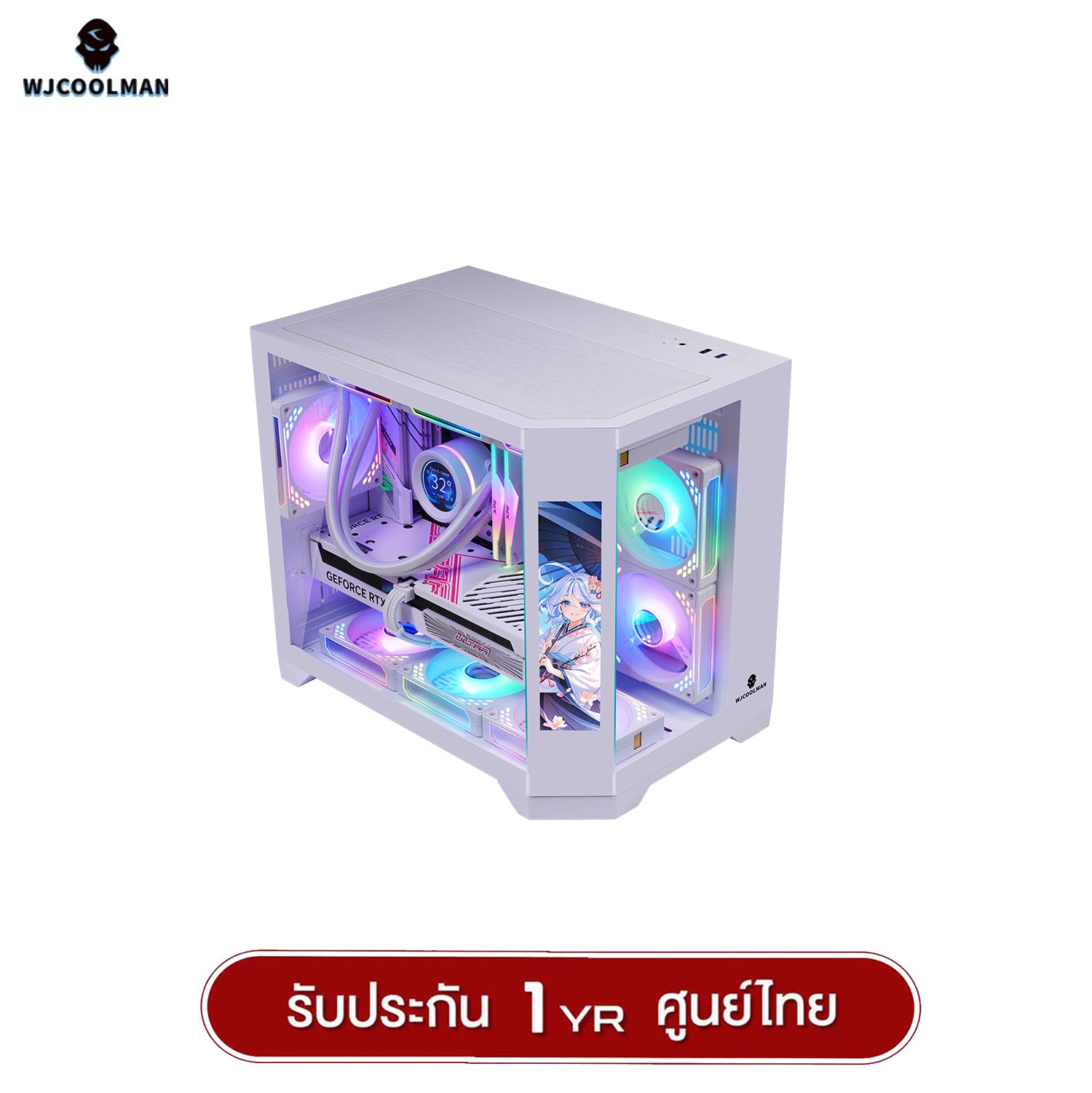 เคสคอมพิวเตอร์ WJCOOLMAN Dreamer LCD (No Fan)(AIO 360) M-ATX Panorama ...
