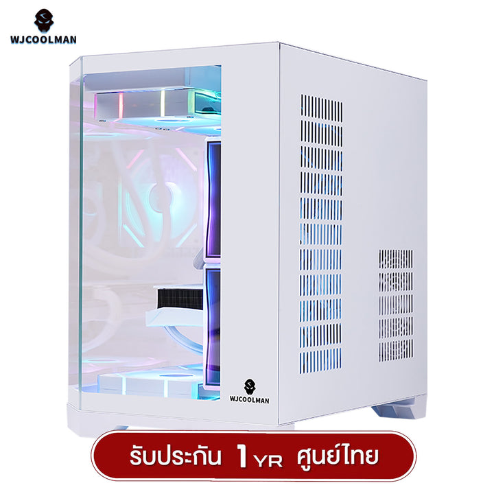WJCOOLMAN Dreamer Mini Panorama M-ATX Tempered Glass Gaming Case (No F ...